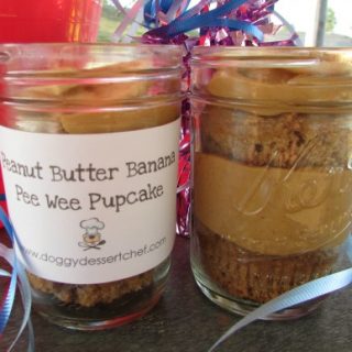 peanut butter banana pee wee pupcakes - Doggy Dessert Chef