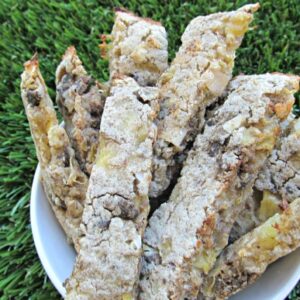 pineapple coconut liver biscotti - Doggy Dessert Chef