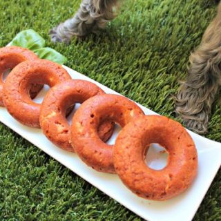 tomato basil chicken doughnuts - Doggy Dessert Chef