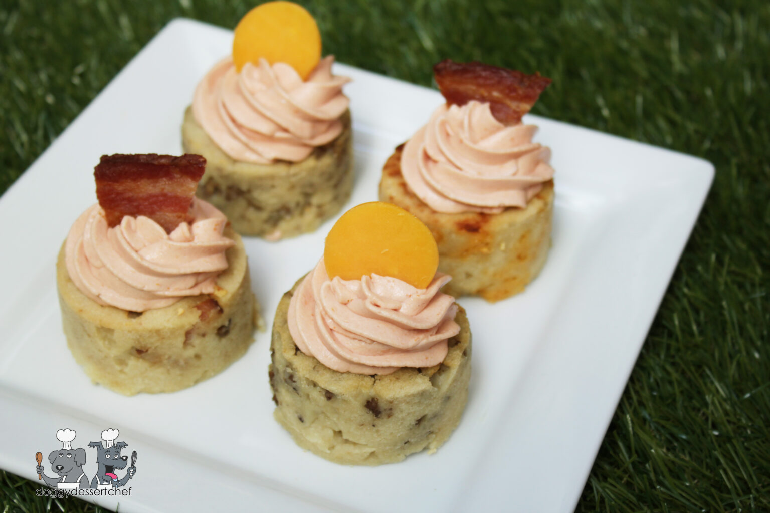 Cheese Burger Mini-Cakes - Doggy Dessert Chef