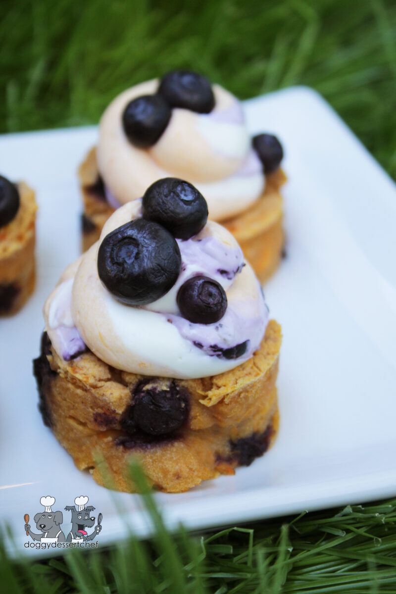 Blueberry & Sweet Potato Pupcakes - Doggy Dessert Chef