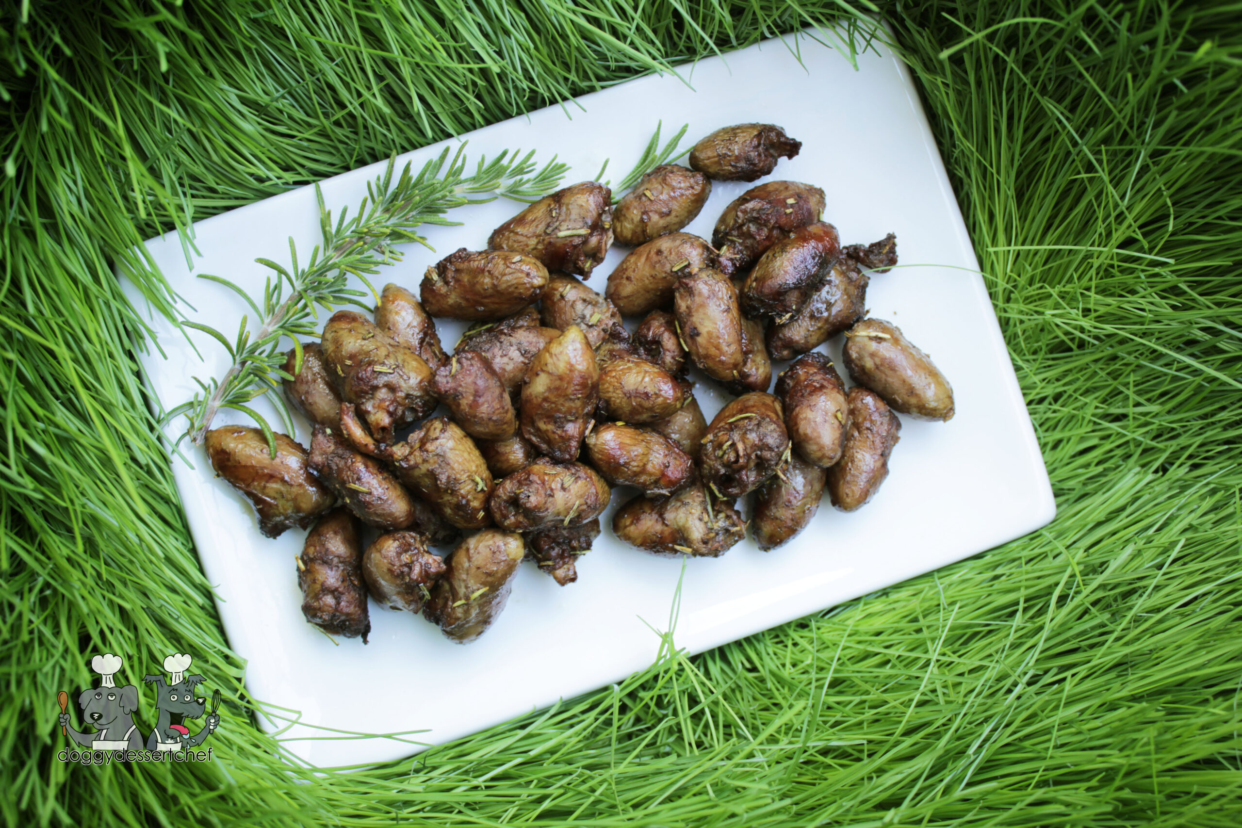 Air-Fried Rosemary Chicken Hearts - Doggy Dessert Chef