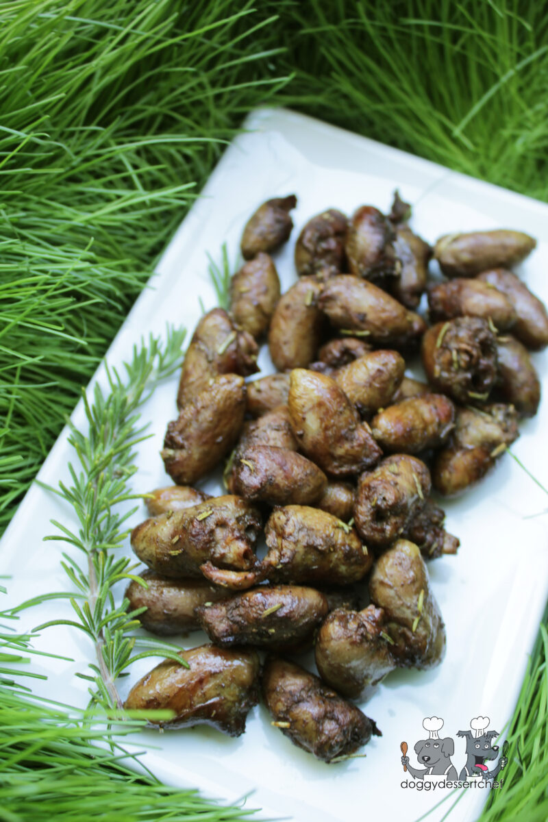 Air-Fried Rosemary Chicken Hearts - Doggy Dessert Chef