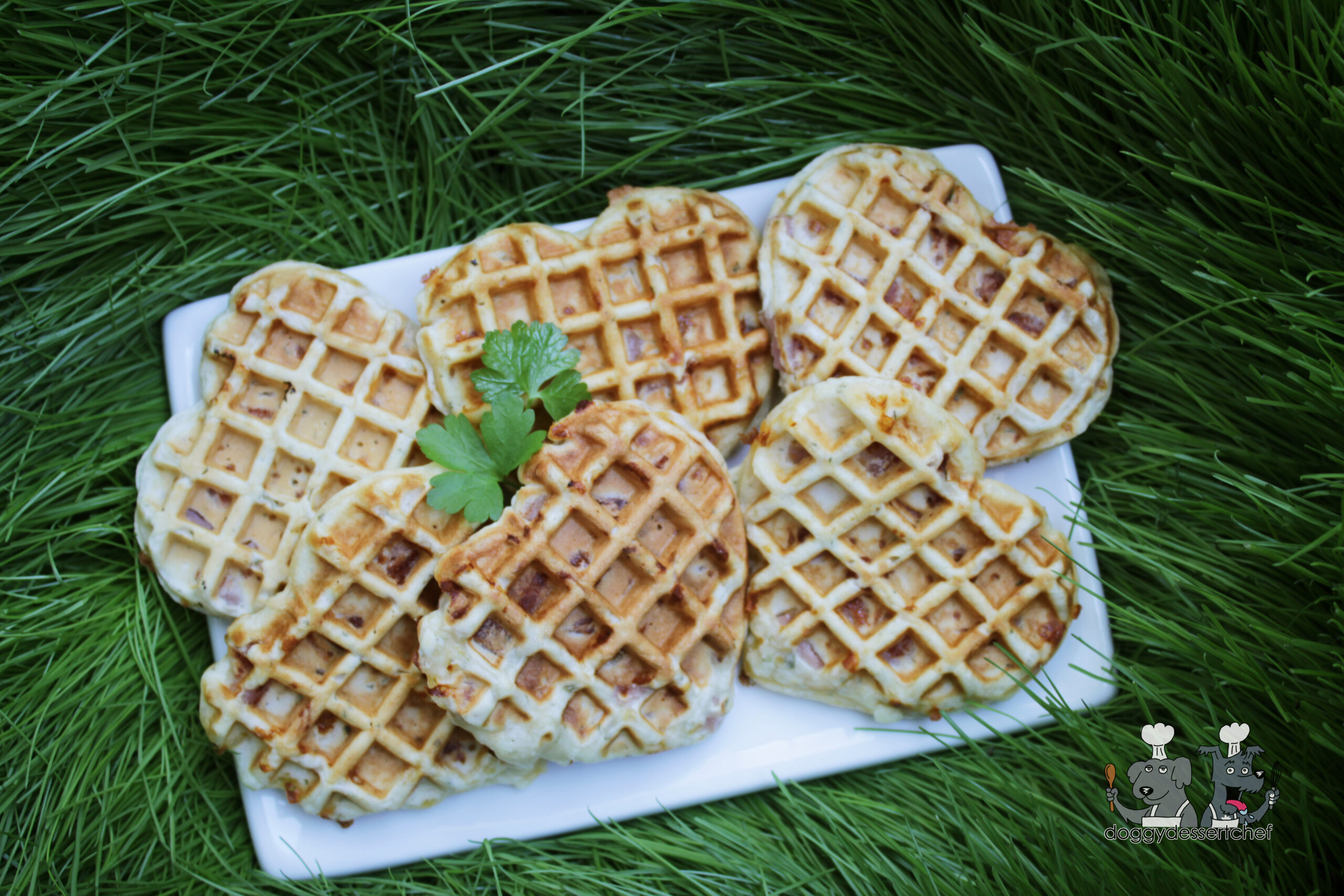 Ham and Cheese Waffles - Doggy Dessert Chef