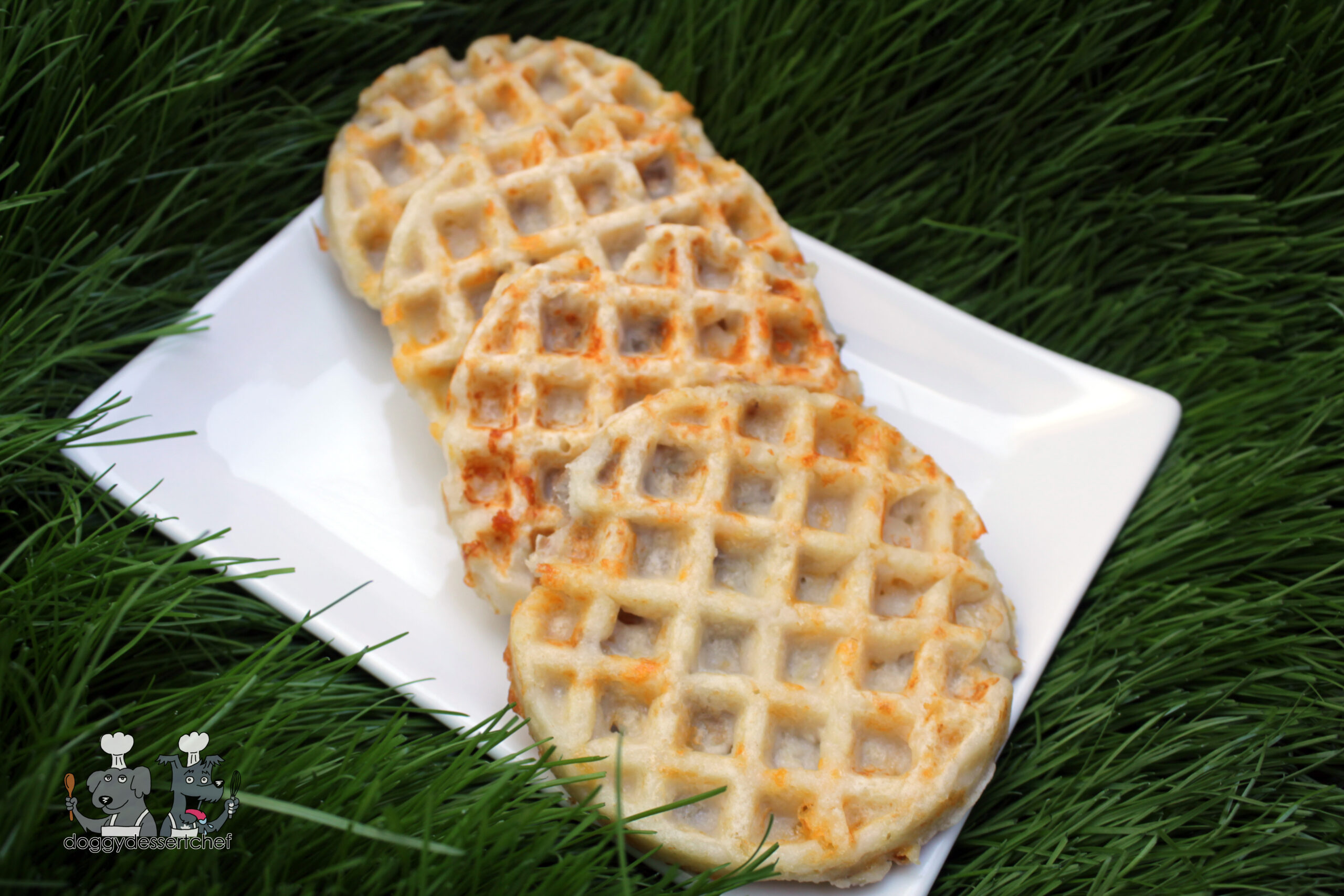 chicken cheese waffles - Doggy Dessert Chef